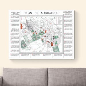1949 Map of Marrakesh Morocco – North African Urban Cartography ...