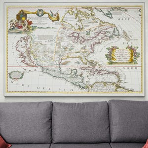 1688 Coronelli Historical Map of North America – Colonial Cartography ...