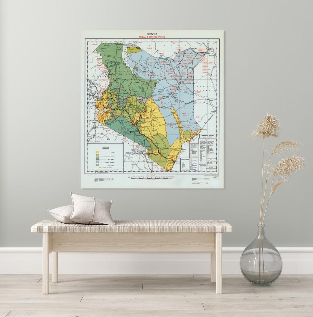 Ethnolinguistic Map of Kenya Kenyan Tribal and Languages History ...