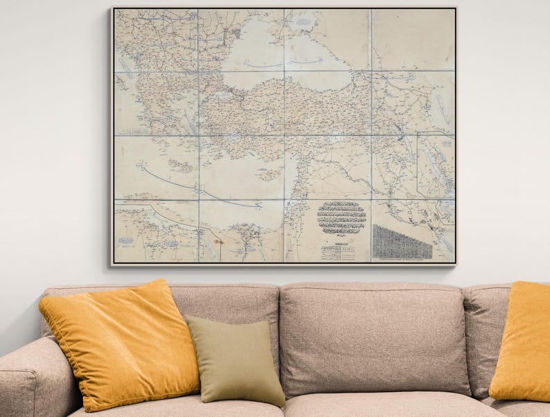 1893 Map of the Ottoman Empire – 19th Century Imperial Map Showing ...