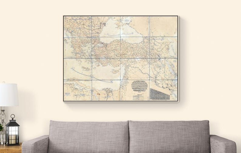 1893 Map of the Ottoman Empire – 19th Century Imperial Map Showing ...