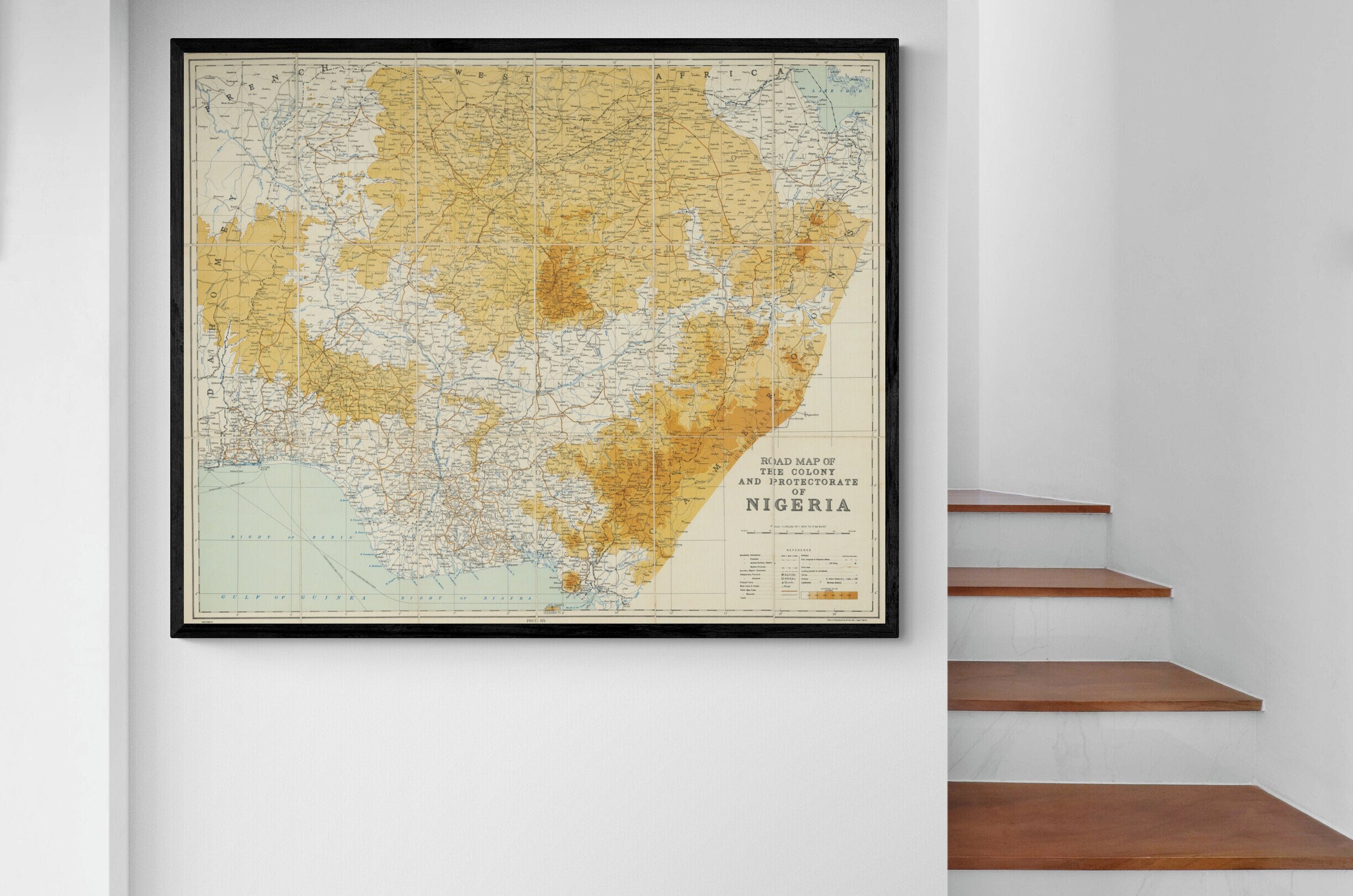 1950 Map of Nigeria Africa Old Antique African Geography - Etsy