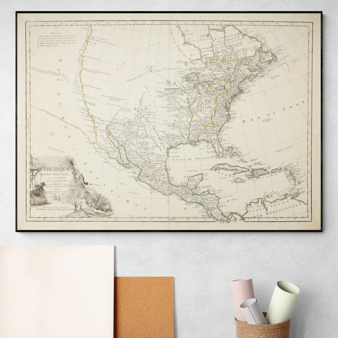 1779 First Printed Map of America to Name the United States Antique ...