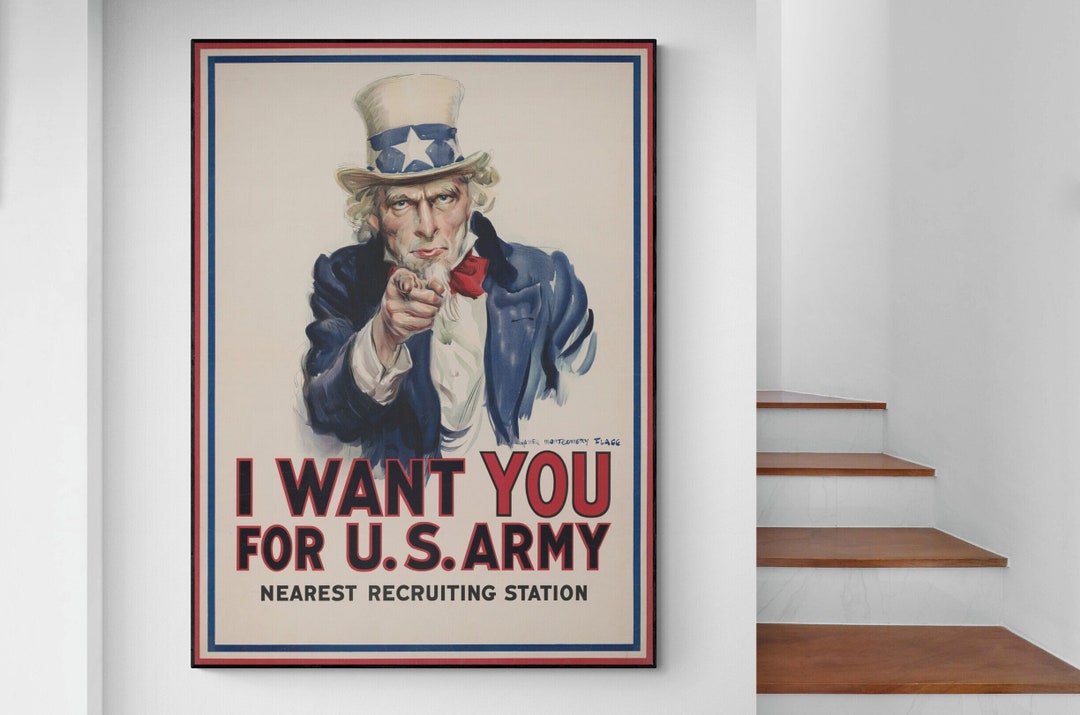 1917 I Want You for Uncle Sam US Army Military Recruitment Iconic ...