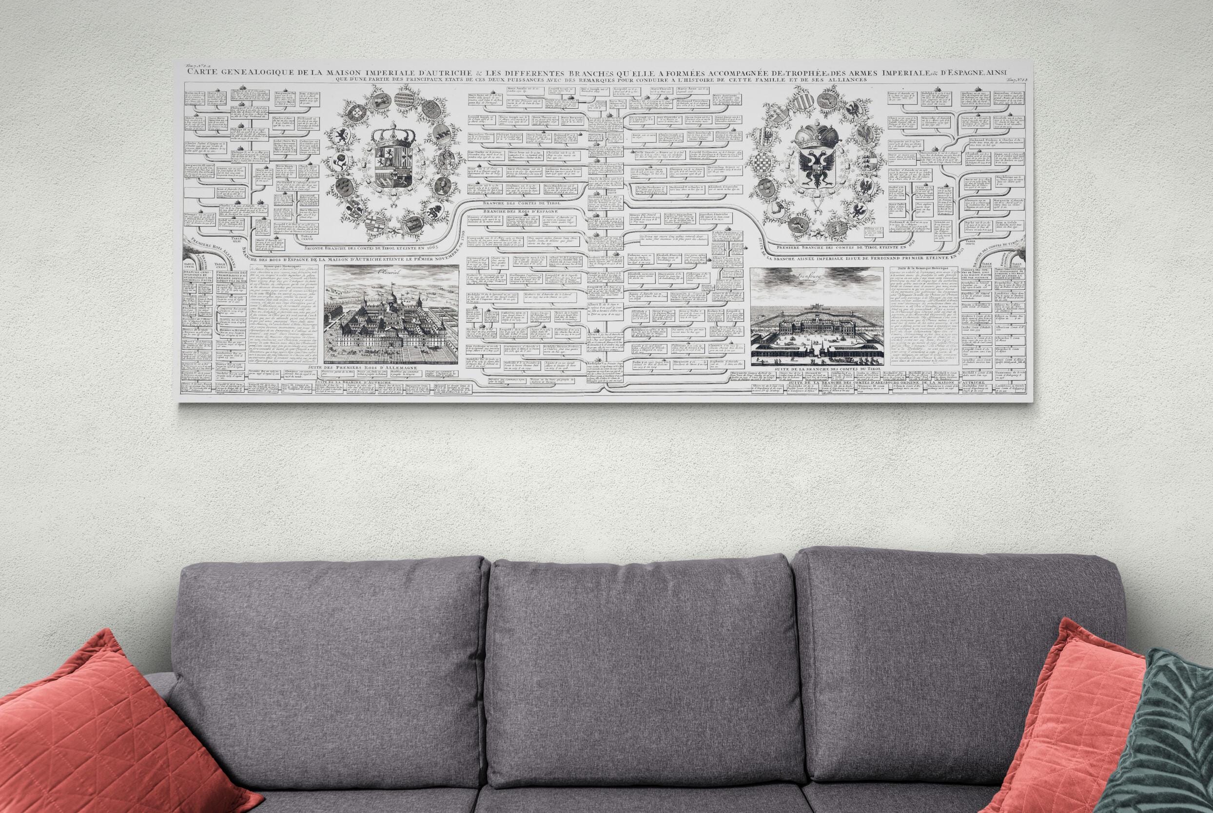 House of Habsburg Family Tree – Royal Dynasty Genealogy Chart Art Print ...