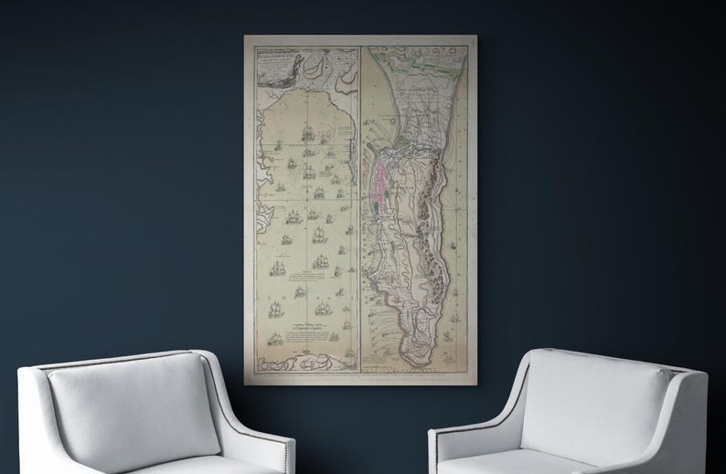 1782 Military Map of the Great Siege of Gibraltar – Strategic ...