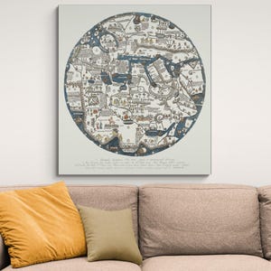 15th Century Borgia Mappa Mundi – Medieval World Map Showing Biblical ...