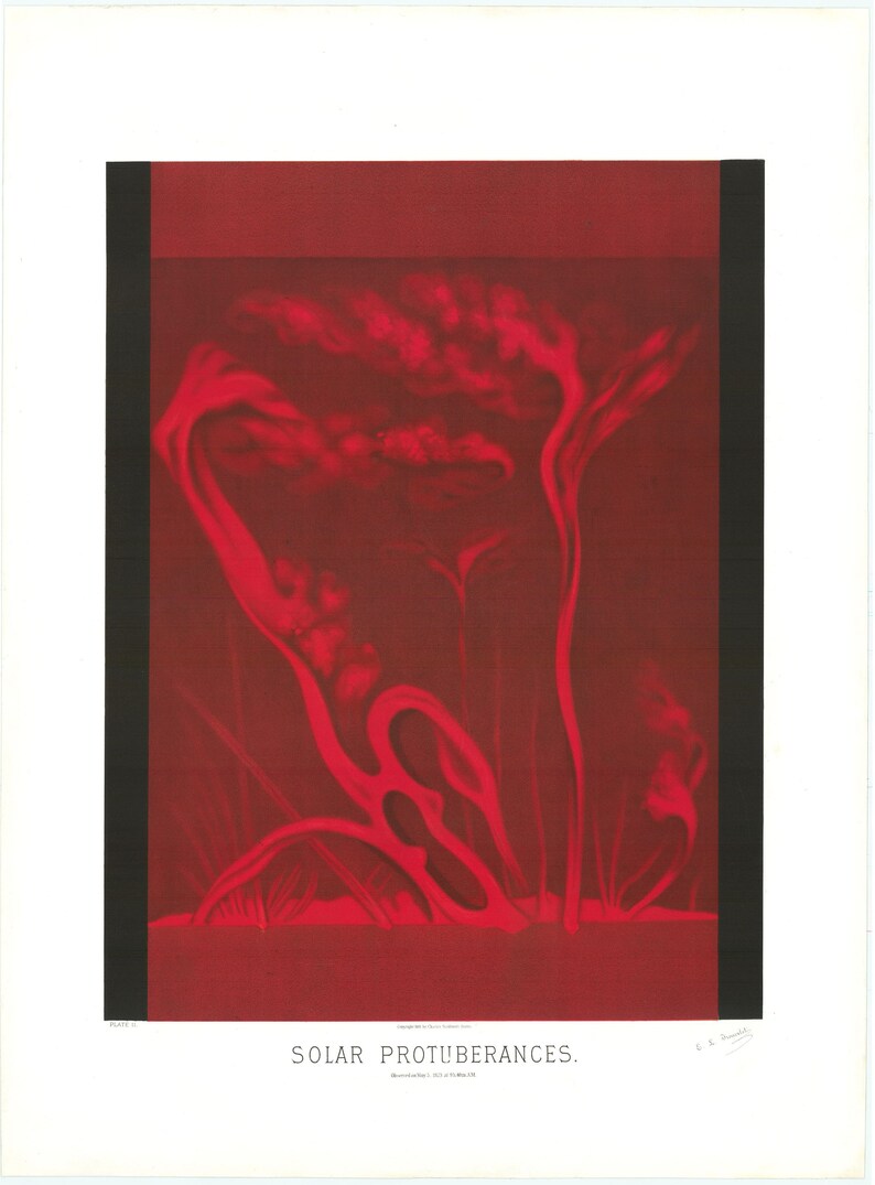 Illustration of Solar Prominence Sun Flare Astronomy Space - Etsy