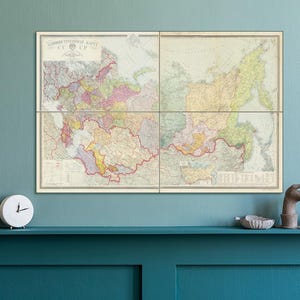 1936 Massive Wall Map of the Soviet Union CCCP USSR Historical Eastern ...