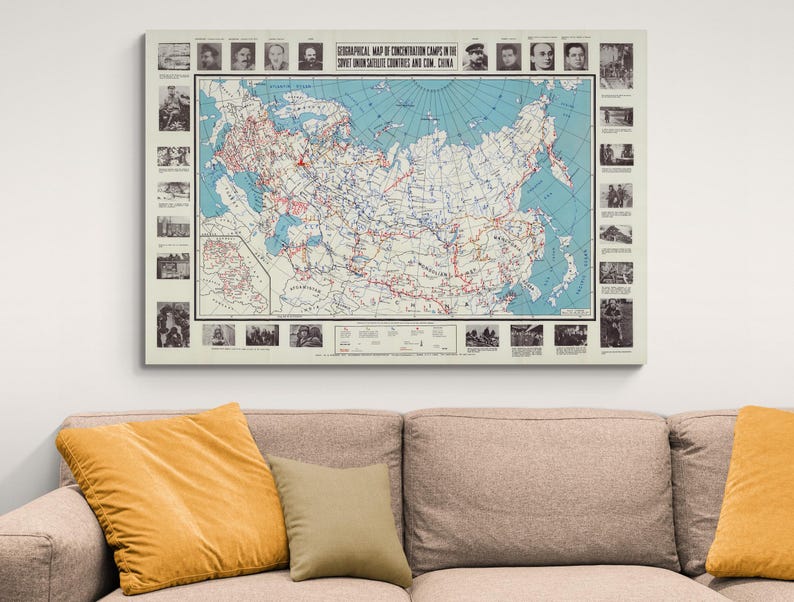 1945 Map of Soviet Concentration Camps and Gulags – World War Ii-era ...