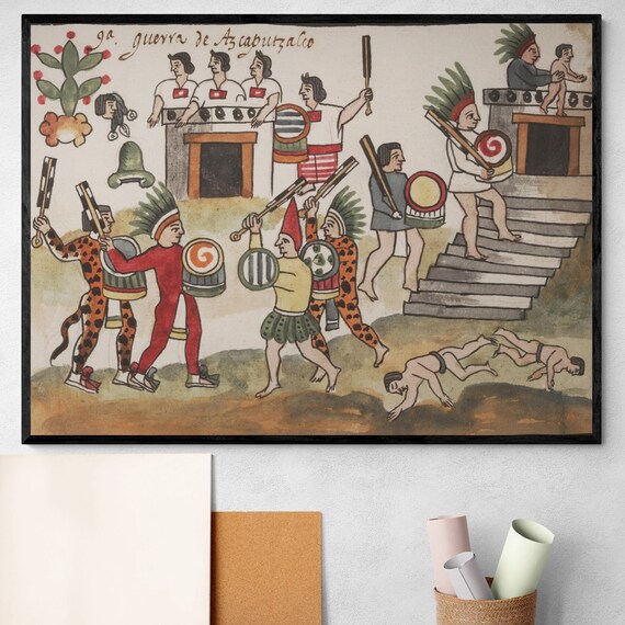 Aztec Warriors In Battle