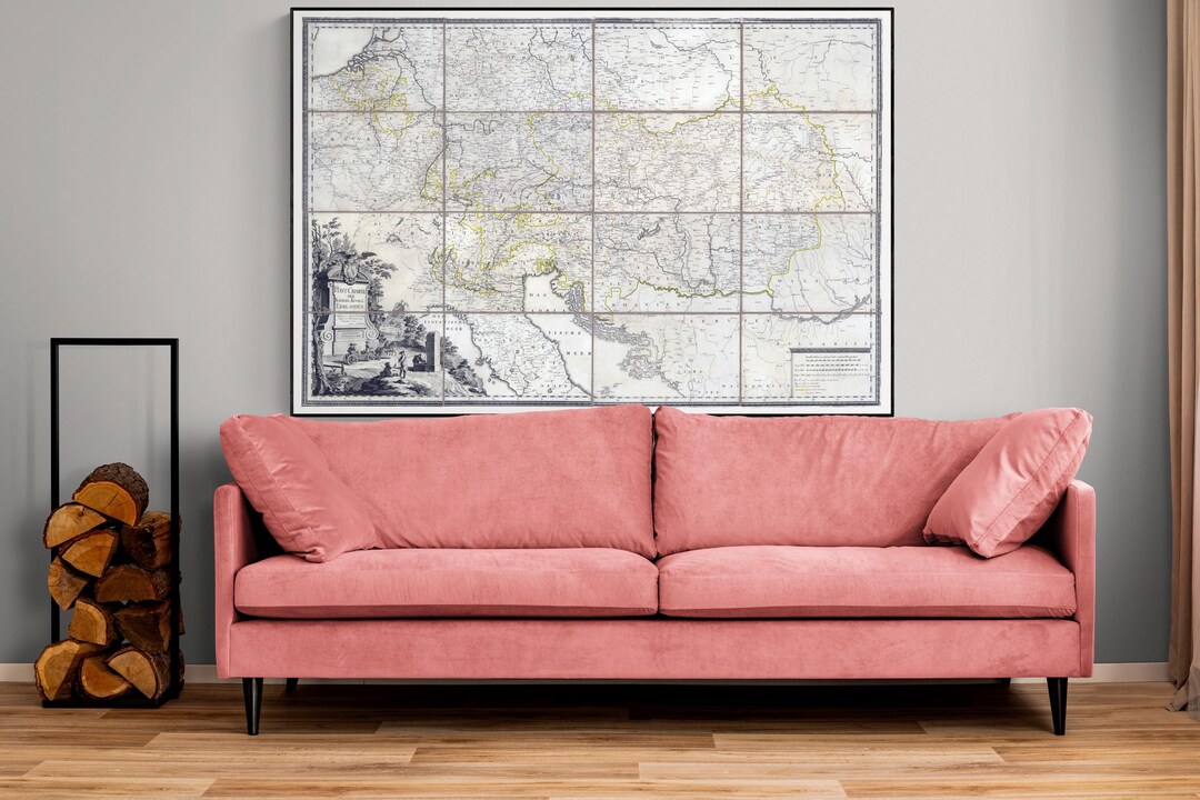 1792 Wall Map of the Entire Austrian Habsburg Empire European Dynasty ...