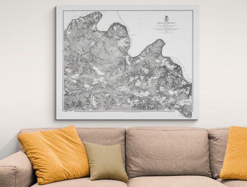 Topographical Map of the 1863 Battle of Chancellorsville – U.S. Army ...