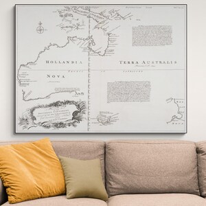 1663 First English Map of Australia – Bowen’s New Holland Showing Dutch ...