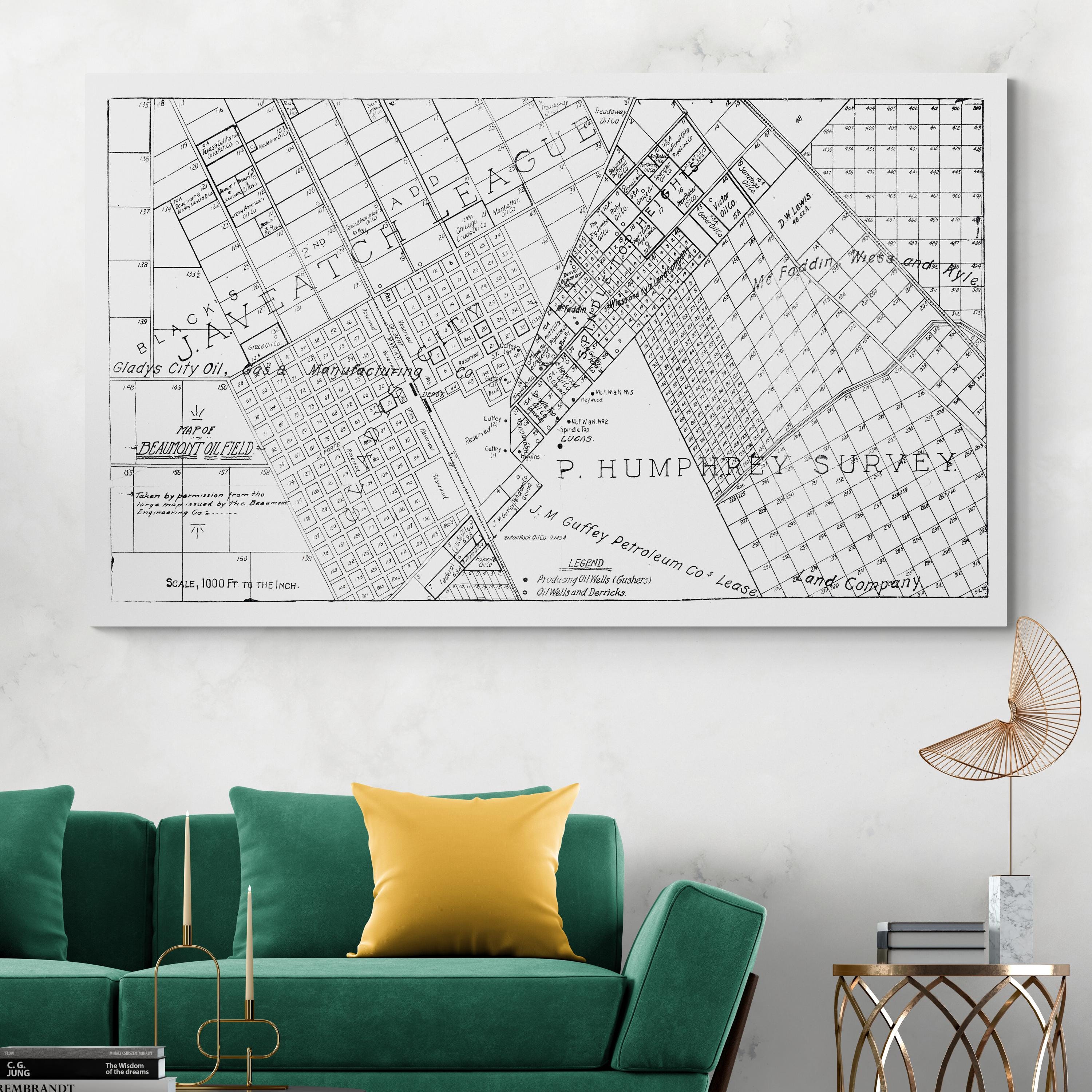 1901 Map of Spindletop Gusher Beaumont Texas – Early Texas Oil Industry ...
