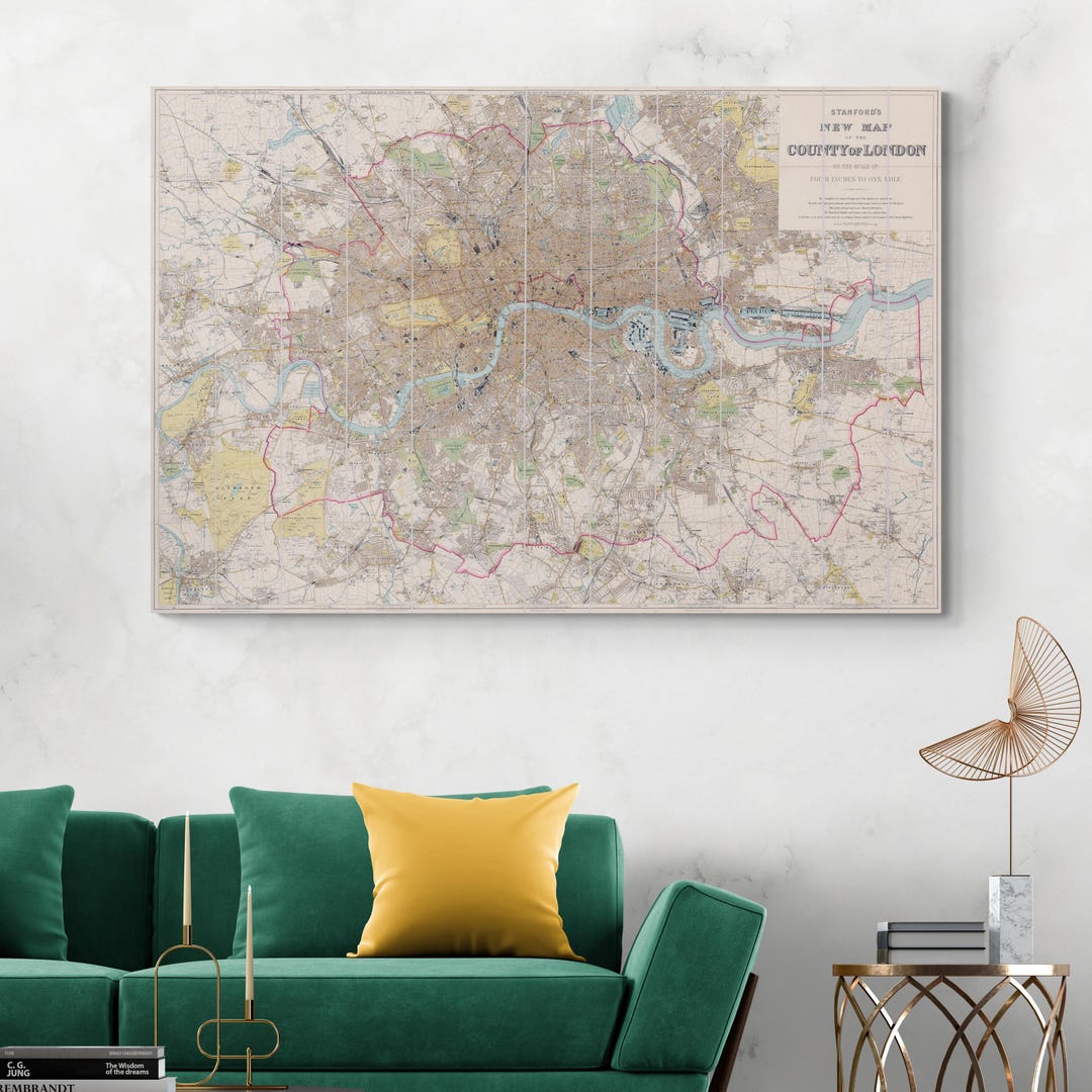 1905 Map of London England – Edwardian-era British Cartography Showing ...