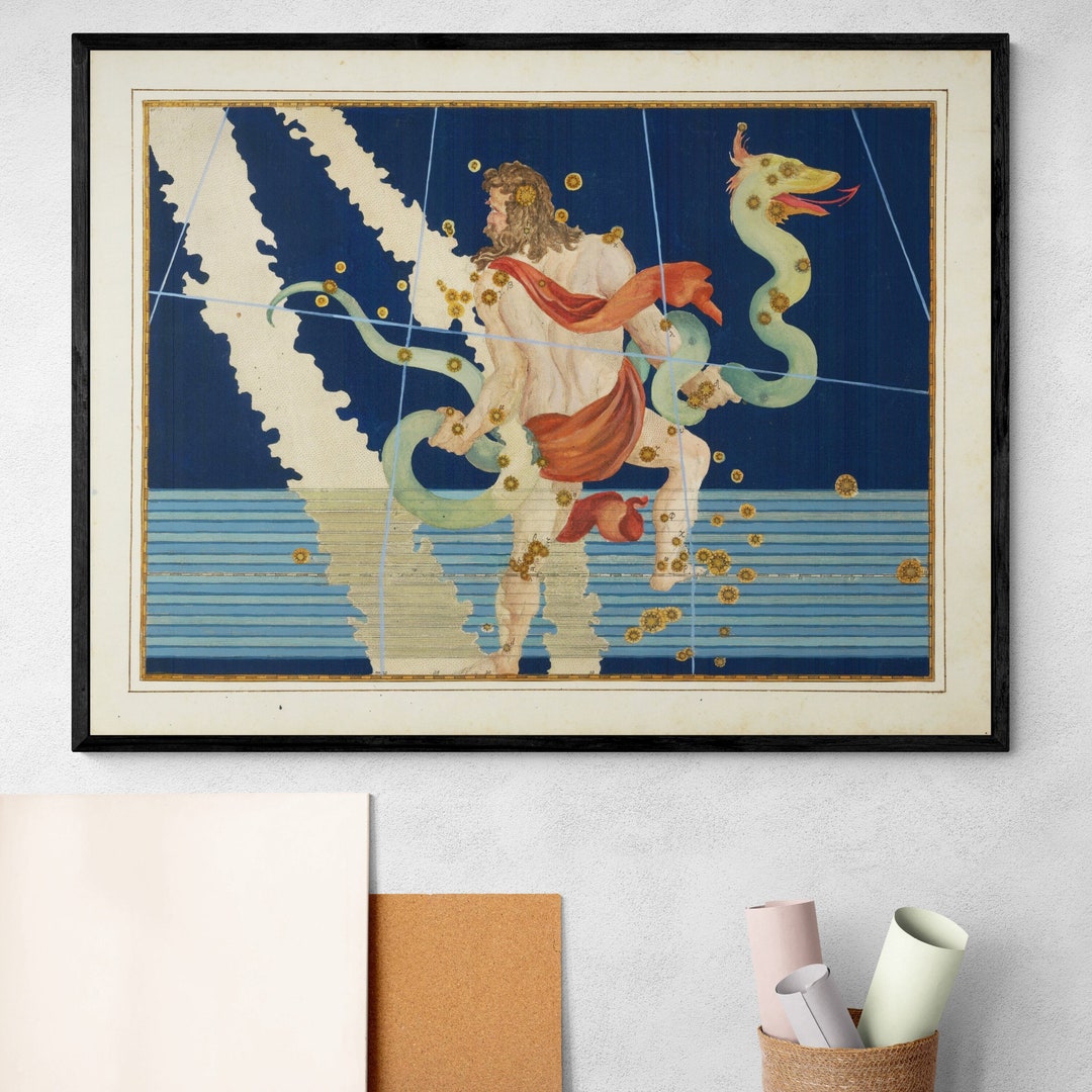 17th Century Ophiuchus Zodiac Astrology Star Sign Constellation ...