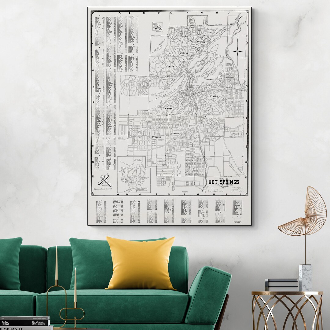1948 Map of Hot Springs Arkansas – Historic American Cartography ...