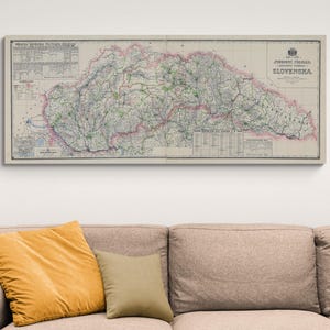 1920 Map of Slovakia – Post-wwi Map – Slovak Territory Within Newly ...