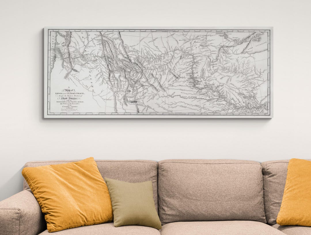 1804 Lewis and Clark Expedition Map – Historic U.S. Exploration Chart ...
