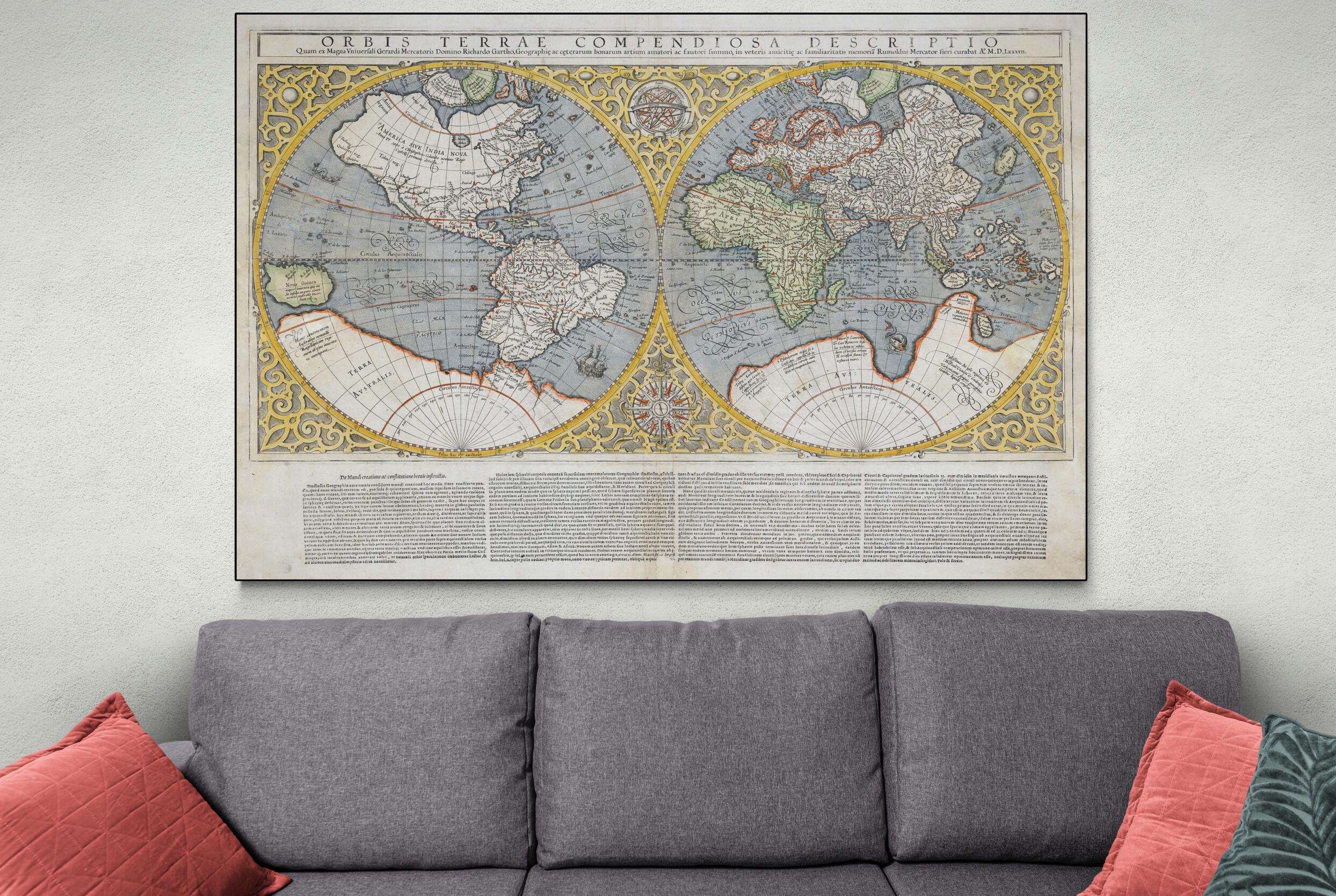1587 World Map by Rumold Mercator – Historical Early Western ...