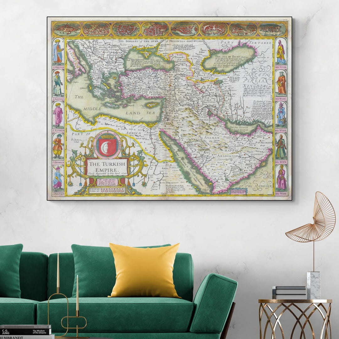 1626 Map of the Ottoman Turkish Empire by John Speed – Historic ...