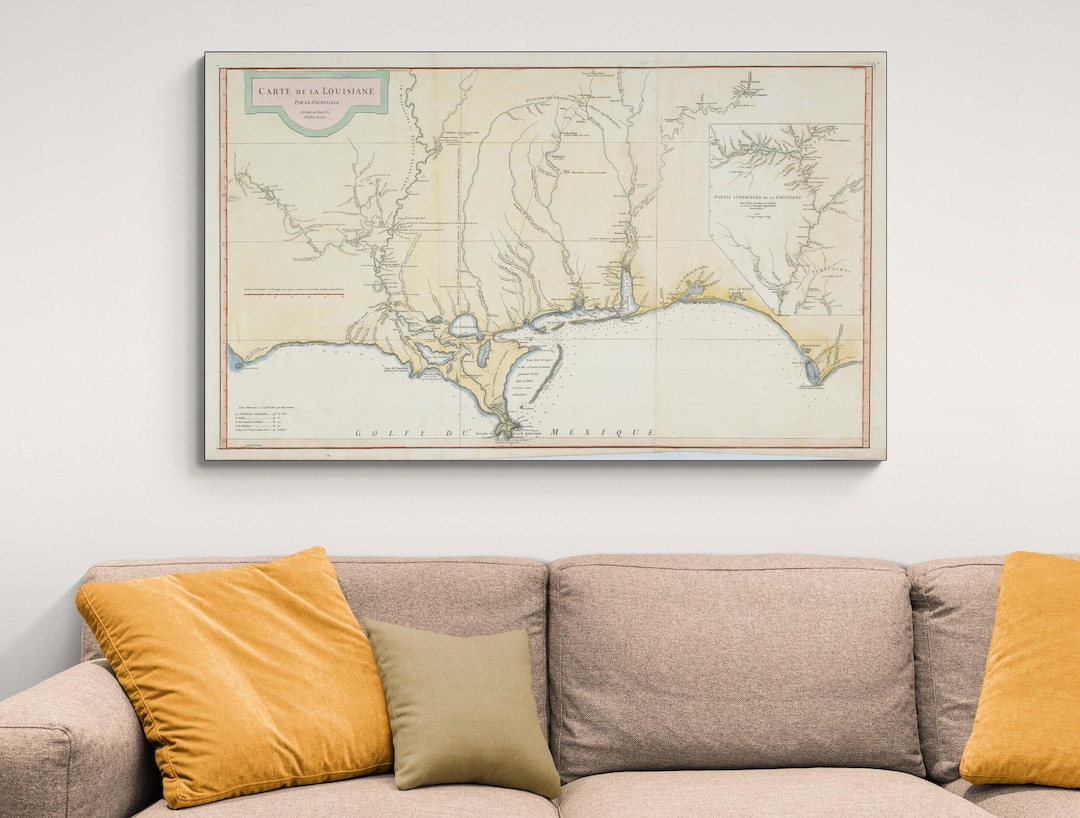 1752 Map of French Louisiana and Gulf Coast American History ...