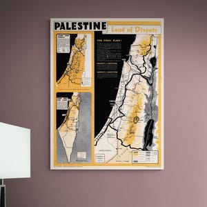1947 Partition Map of Palestine – Historic Cartography – UN Division ...