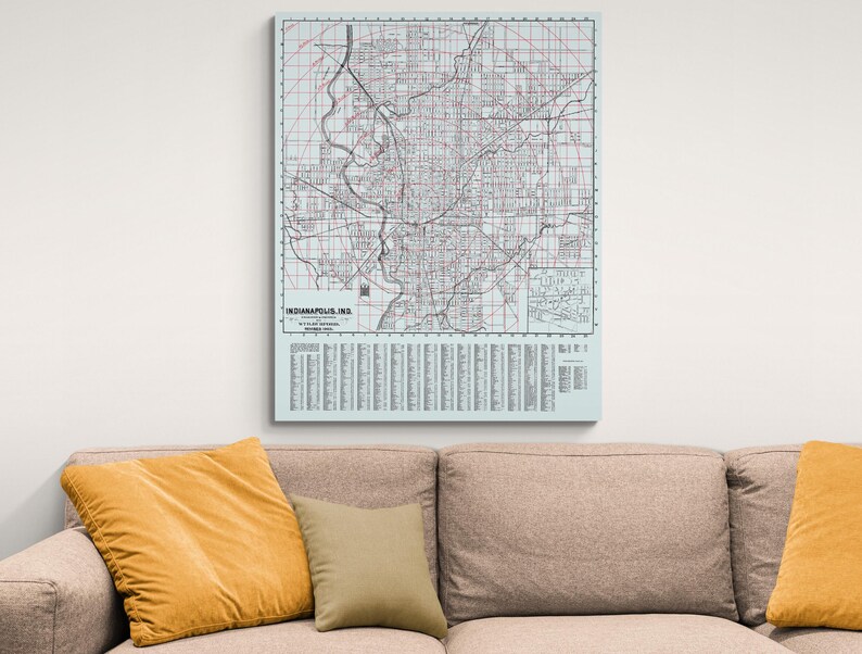1903 Map of Indianapolis Indiana – Early 20th Century City Cartography ...