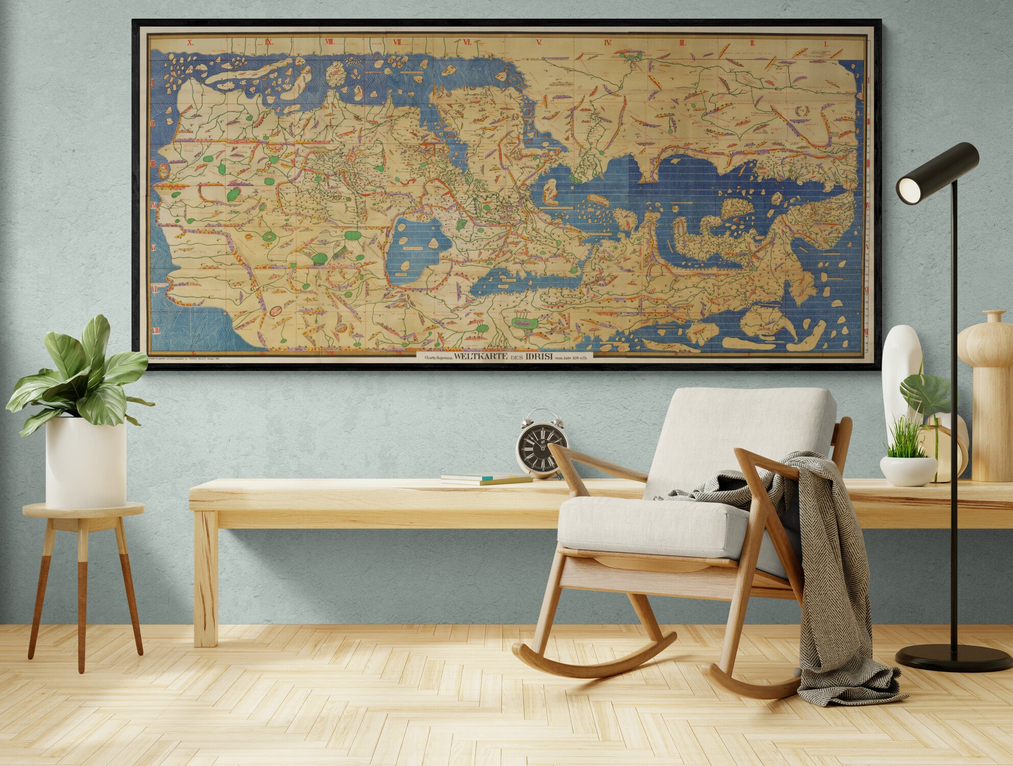 1152 Muhammad Al-idrisi Medieval Map of the World Tabula Rogeriana ...