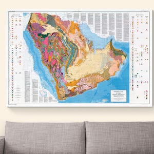 Geological Map of Saudi Arabia – Middle Eastern Oil Industry, Regional ...