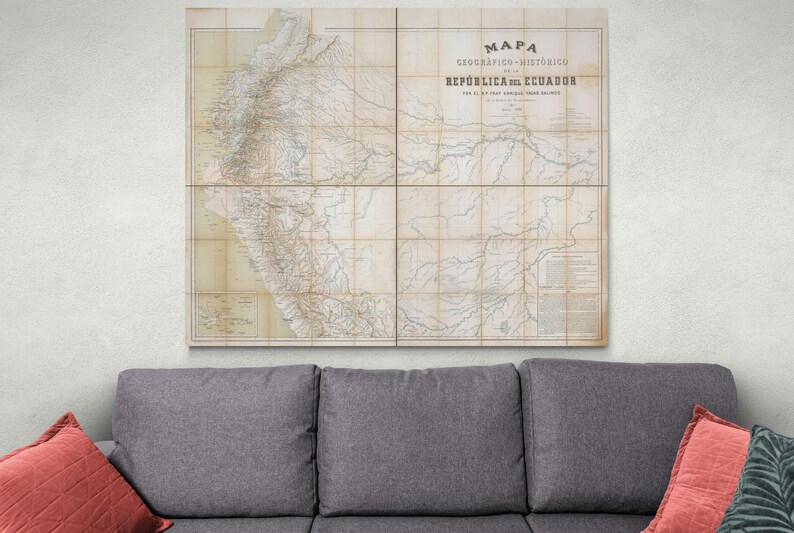 1906 Map of Ecuador – Historic South America Cartography Depicting ...
