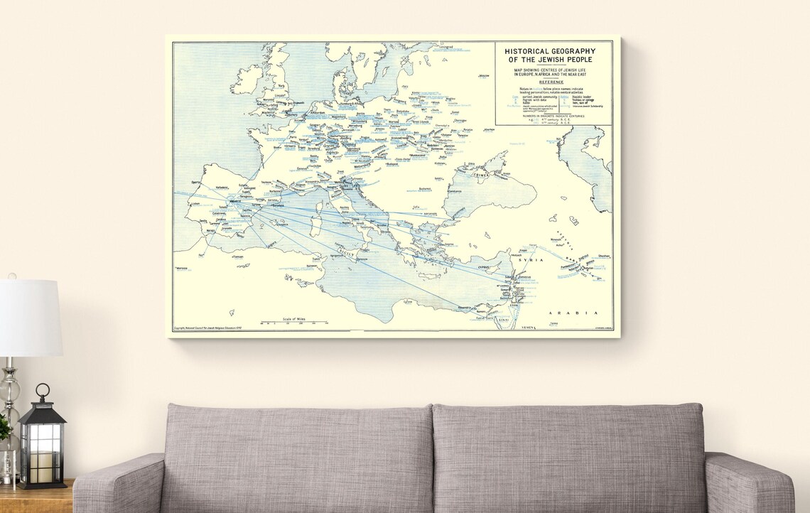 Map of Jewish History – Diaspora Map Showing Migration Patterns and ...