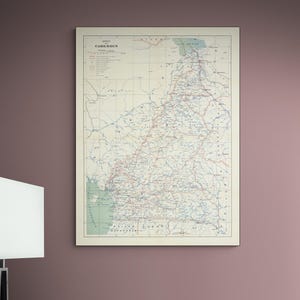 1927 Map of Cameroon – Colonial-era Africa Map Showing Provinces ...