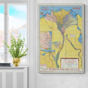 1948 Map of Egypt – Mid-20th Century Political and Geographic Map ...