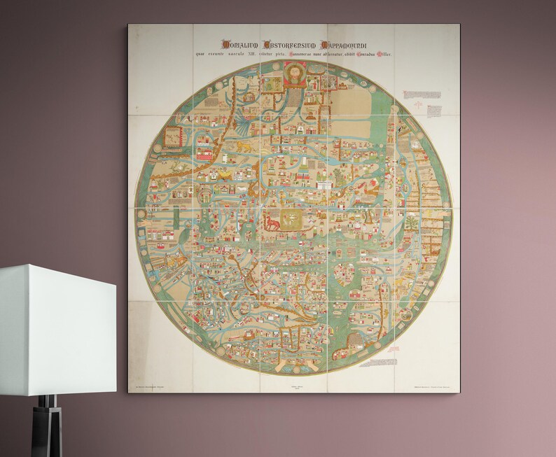 13th Century Ebstorf Mappa Mundi – Medieval World Map Centered on ...