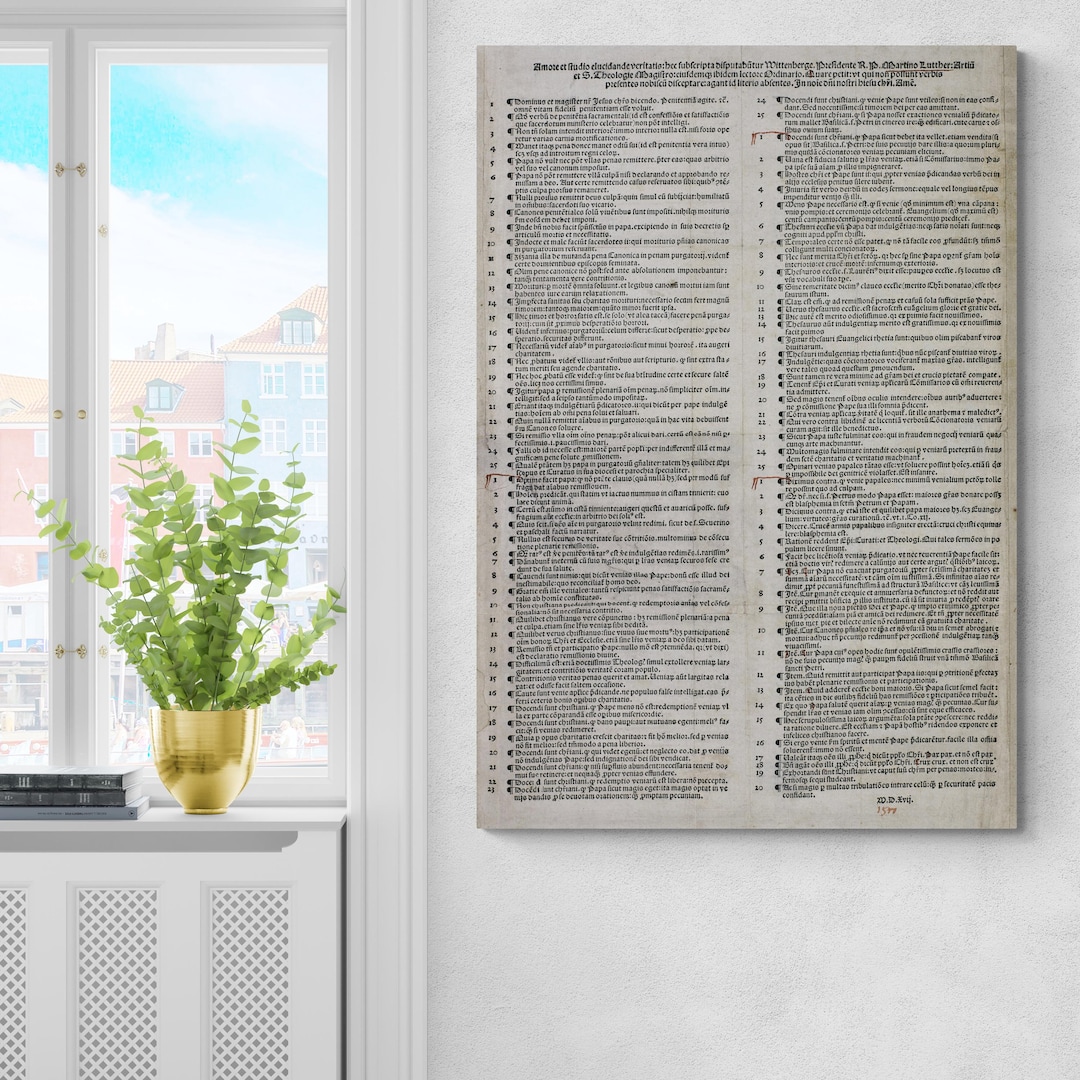 Martin Luther’s 95 Theses – 1517 Nuremberg Printing Art Print ...