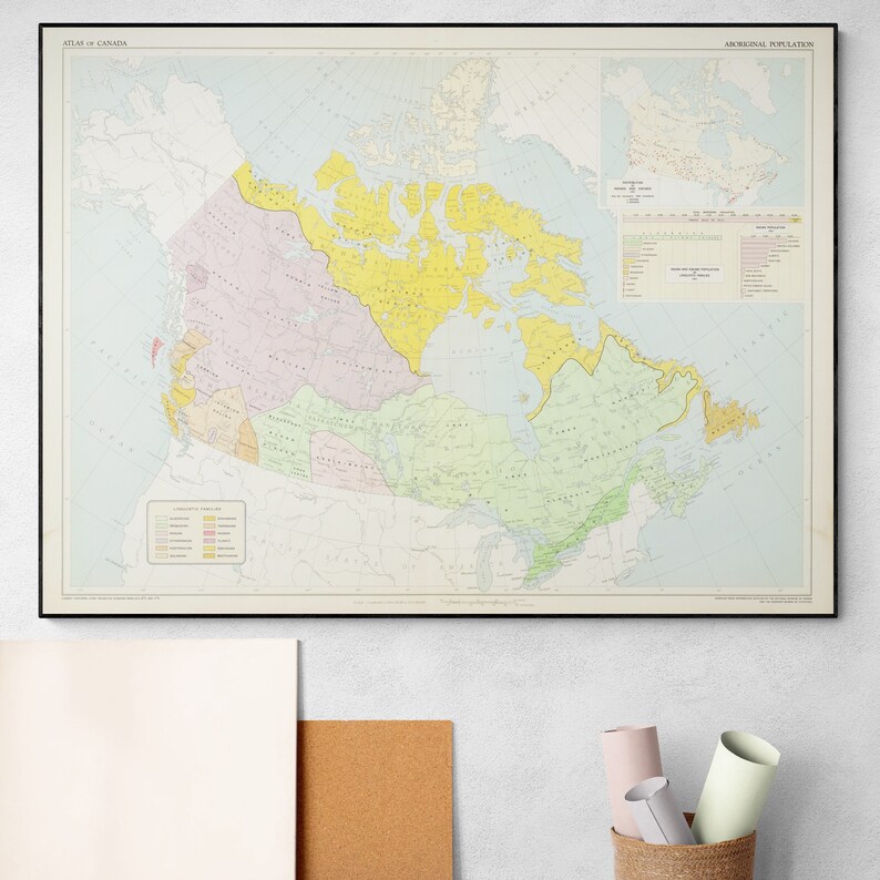 Map Showing Distribution of Canadian Aboriginal Populations Native ...