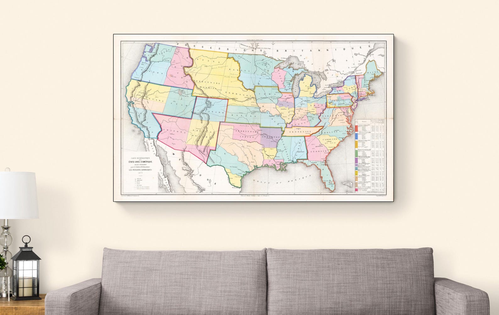 1887 Map of U.S. Catholic Provinces – Historic Ecclesiastical ...