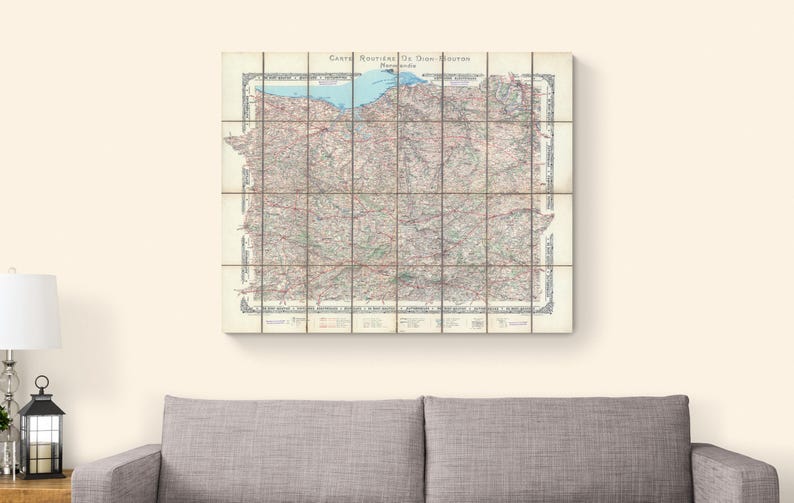 1900 Automobile Club De France Road Map of Normandy – Early French Auto ...