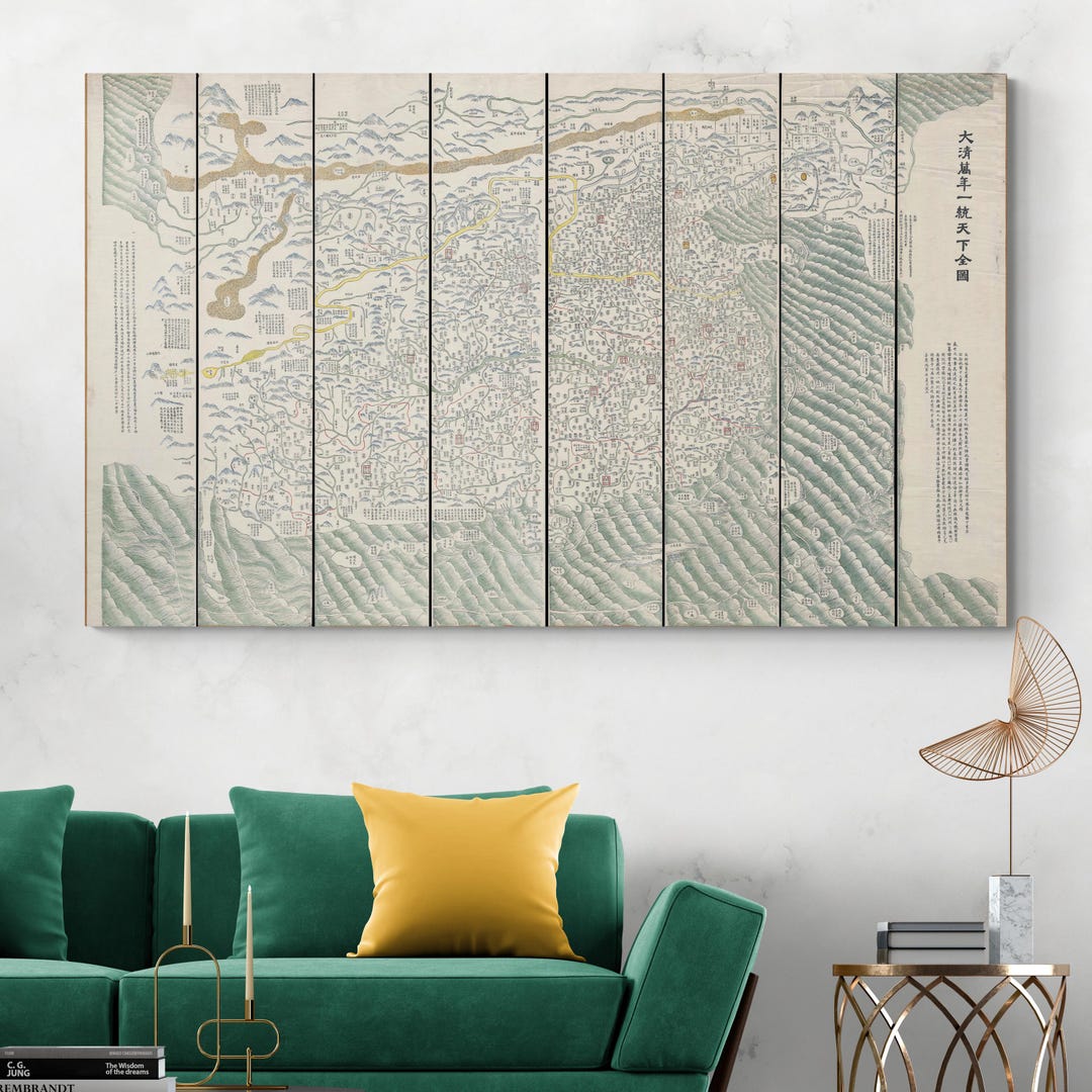 1821 Qianren Huang Map of China – Qing Dynasty Plan Showing Provincial ...