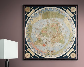 Giant 1587 Urbano Monte Map of the World - Etsy