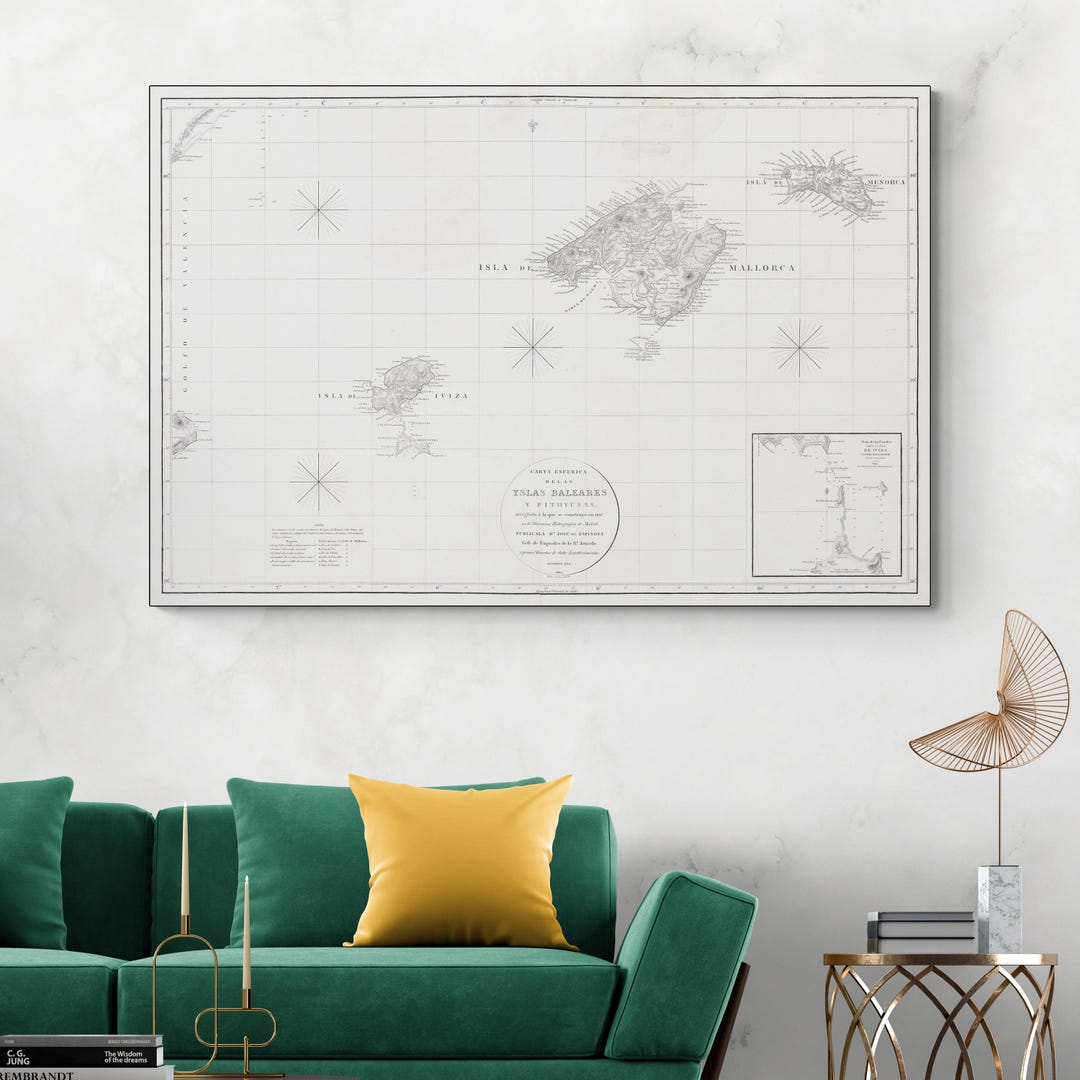 1812 Map of the Balearic Islands – Historic Mediterranean Cartography ...