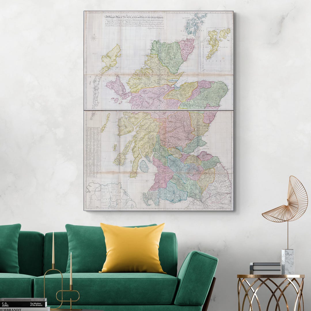 1750 James Dorret Map of Scotland – European Geography & Scottish ...