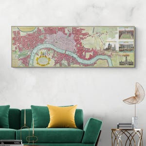 1736 Map of London England – Early Georgian-era Urban Cartography ...