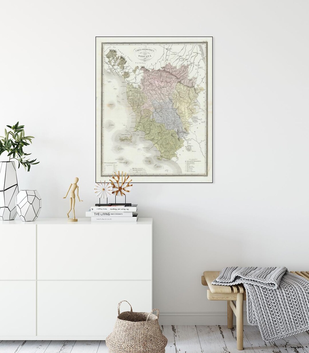 1839 Map of Tuscany Italy Historical European Geography Vintage Italian ...