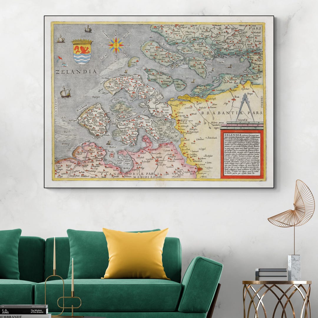 1593 Map of Zeeland by De Jode – Early Dutch Renaissance Cartography of ...