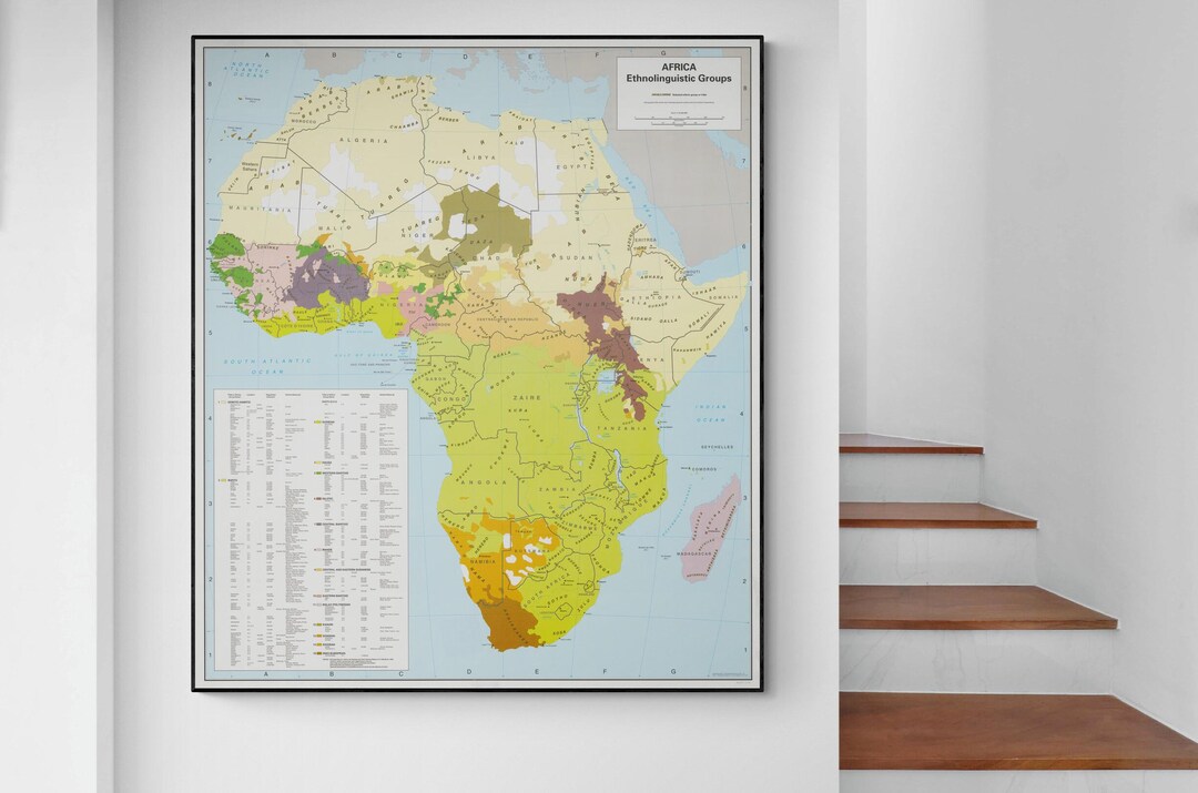 Ethnolinguistic Map of Africa Map of African Languages and Ethnic ...