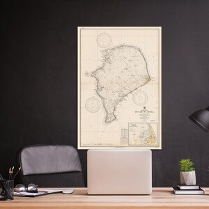 1896 Map of Funafuti Atoll Tuvalu Historical Oceania Geography Tuvaluan ...