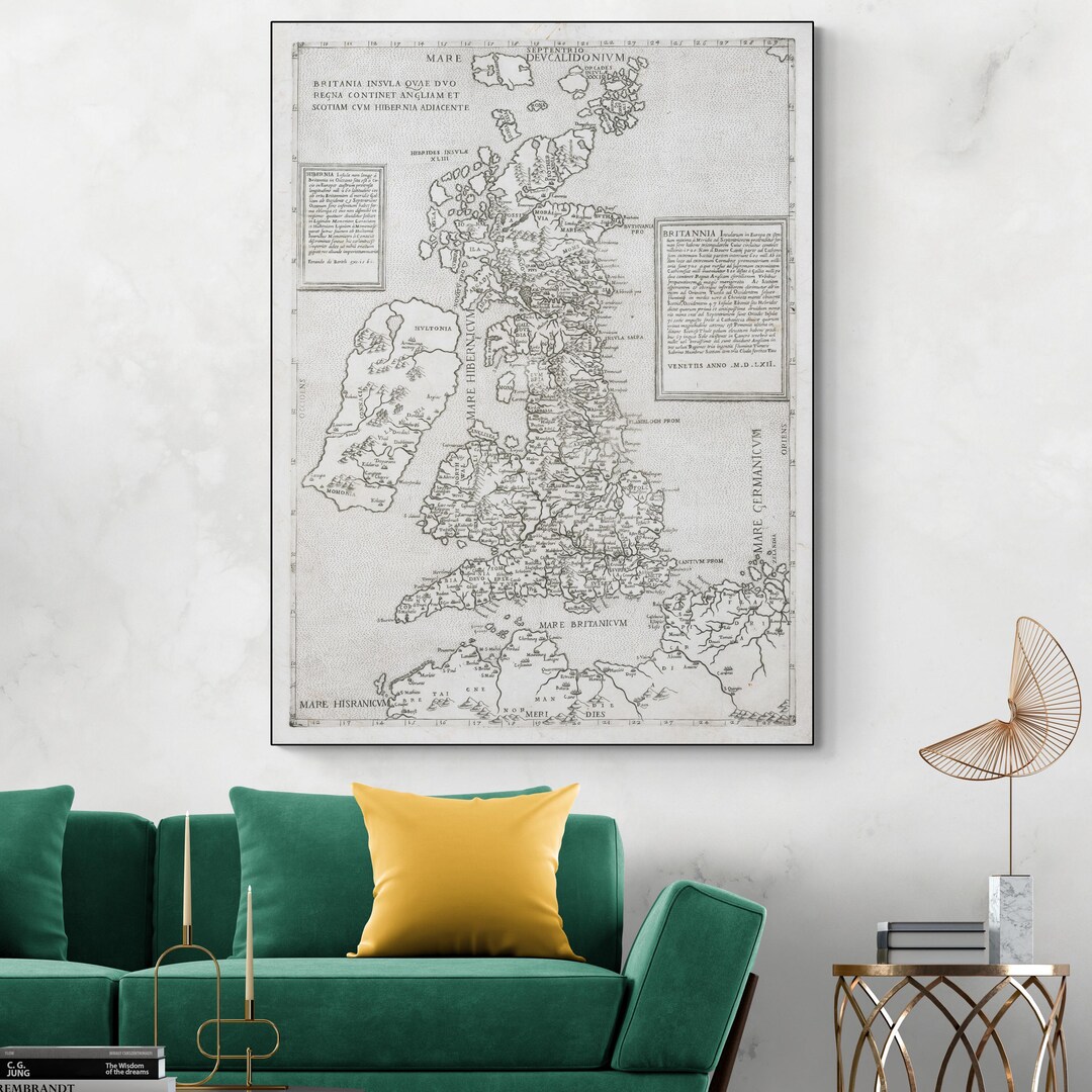1562 George Lily Map of the British Isles Earliest Modern Map of Great ...